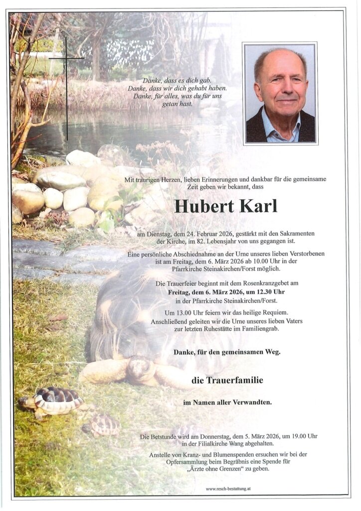 Der ESV Union Ladler Wang trauert um Ehrenmitglied Hubert Karl - ESV ...